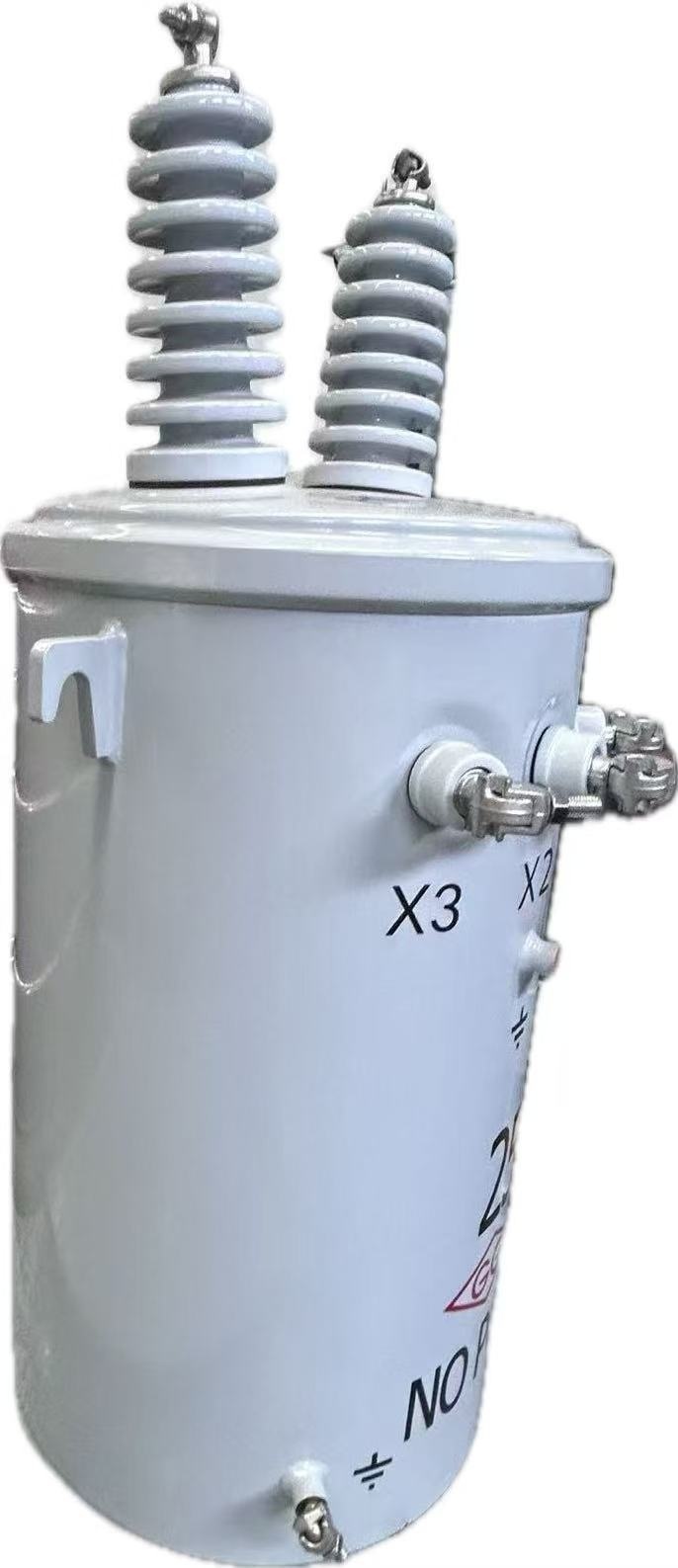 Pole Mounted Single Phase Distribution Transformer 25kV With Cu-Al ...