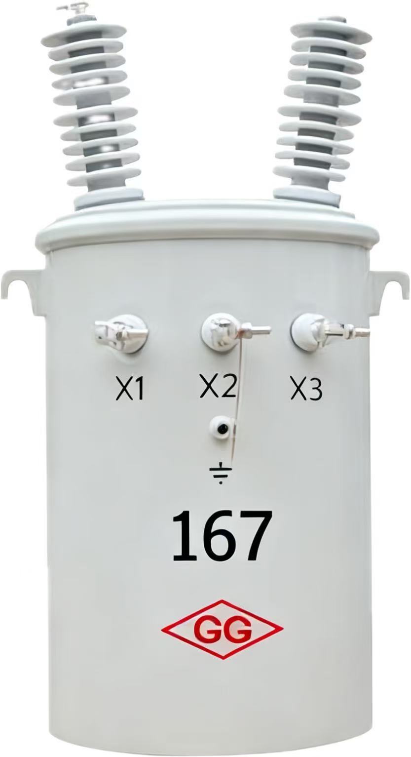 167kV Single Phase Pole Mounted Power Distribution Transformer 10kVA-333kVA